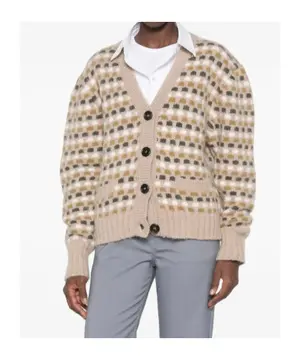 Marni Geometric Pattern V-neck Cardigan