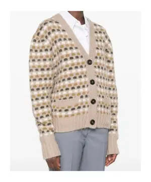 Marni Geometric Pattern V-neck Cardigan
