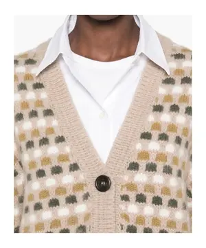 Marni Geometric Pattern V-neck Cardigan