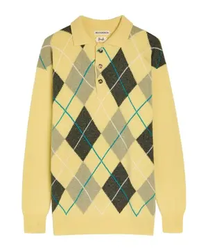 J.W.ANDERSON Pringle Argle Wool Polo Jumper - Nude
