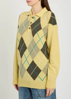 J.W.ANDERSON Pringle Argle Wool Polo Jumper