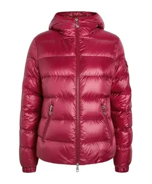 Moncler Glesse Padded Hooded Shell Jacket - Red
