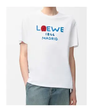 Loewe Relaxed Fit Cotton T-shirt With Printed And Embroidered Details