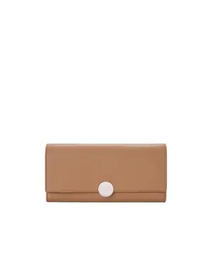 Loewe Pebble Continental Wallet In Mini Grain Calfskin