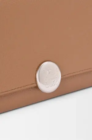 Loewe Pebble Continental Wallet In Mini Grain Calfskin
