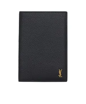 Saint Laurent Tiny Cassandre Passport Case - Midnight Blue
