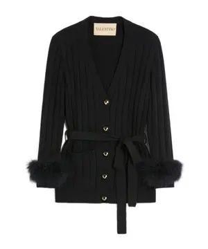 Valentino Garavani Cardigan With Feathers