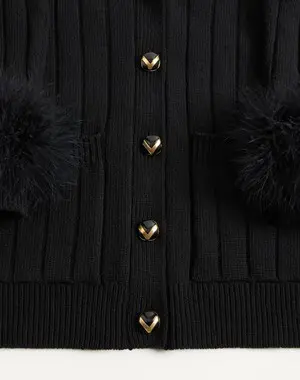 Valentino Garavani Cardigan With Feathers