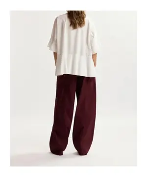 Essentiel Antwerp Tapered Cotton Pants With Twisted Seams