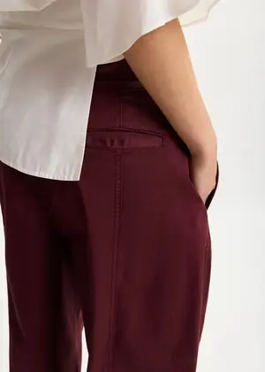 Essentiel Antwerp Tapered Cotton Pants With Twisted Seams