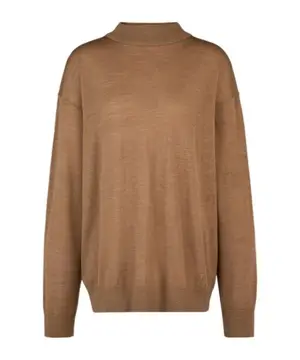 TOD'S Round Neck Pullover With Embroidered Lettering - Brown