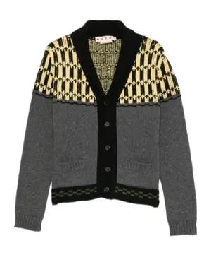 Marni Long-sleeve V-neck Cardigan - Black