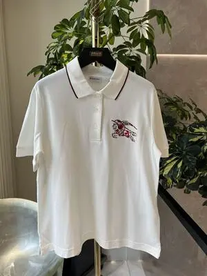 Burberry Heart Knight Cotton Polo Shirt Dress - Gray