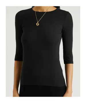 Vince Ribbed Stretch-jersey Top