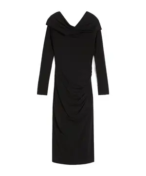 Max Mara Draped Off-shoulder Midi Dress