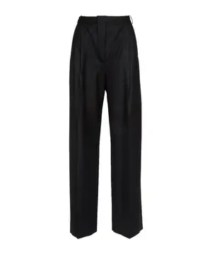 Victoria Beckham Charlee Pleated Trousers - Black