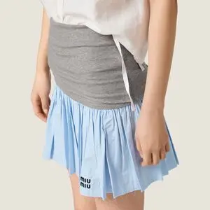 Miu Miu Jersey And Poplin Skirt - No