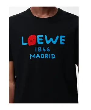 Loewe Relaxed Fit T-shirt In Cotton - Black