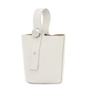 Loewe Mini Pebble Bucket Bag In Soft Grained Calfskin - Nude