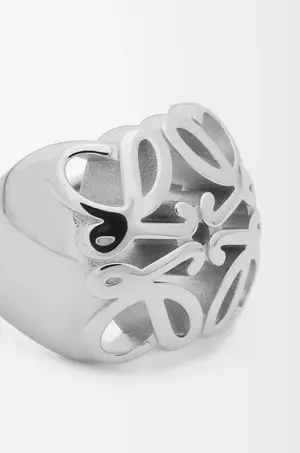 Loewe Sterling Anagram Bombe Signet Ring