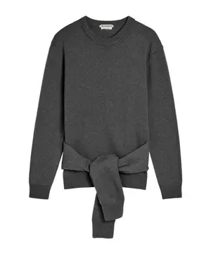 J.W.ANDERSON Waist Tie Wool-blend Jumper - Black