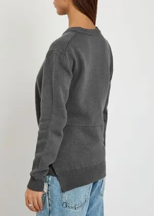 J.W.ANDERSON Waist Tie Wool-blend Jumper - Black