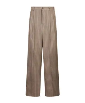 P.a.r.o.s.h Pinstripe Pleated Trousers - Brown