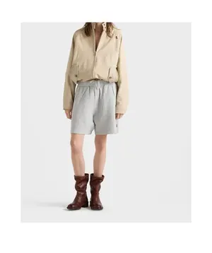 Prada Nappa Leather Blouson Jacket - Ivory