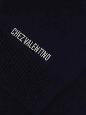 Valentino Garavani Logo Embroidered Knitted Scarf
