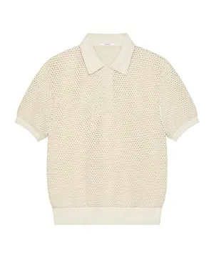 Givenchy Knit Short-sleeve Polo Shirt - Ecru
