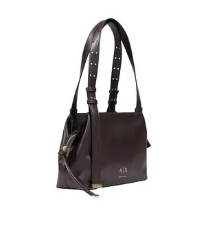 Armani Exchange Zipper Shoulder Bag - Black