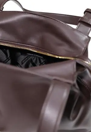 Armani Exchange Zipper Shoulder Bag - Black