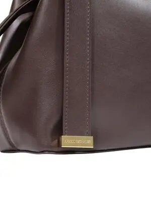 Armani Exchange Zipper Shoulder Bag - Black