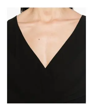 Patrizia Pepe Draped V-neck Maxi Dress