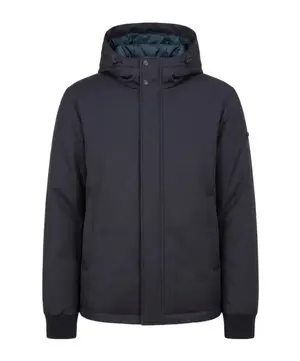 Peserico Zip-up Hooded Padded Jacket - Black