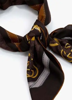 Gucci Harry Twill Scarf - Dark Brown