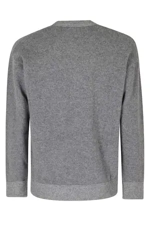 ROBERTO COLLINA Crew Neck Long Sleeve Knit Top - Gray