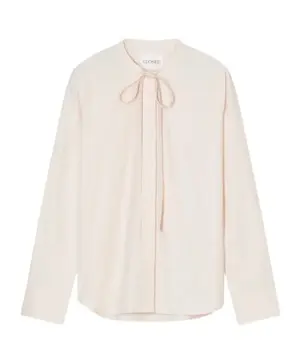 Closed Bow-detail Blouse
