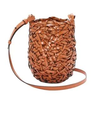 Loewe Nest Logo Debossed Basket Bag - Brown