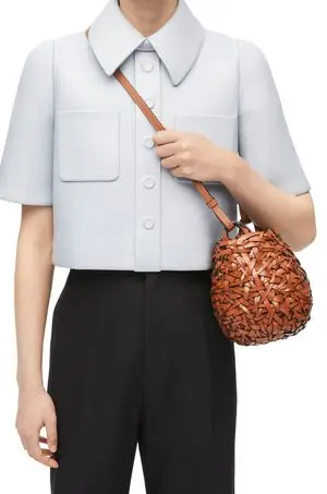 Loewe Nest Logo Debossed Basket Bag