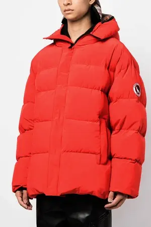 DOUBLET Animal Accent Hooded Padded Down Jacket