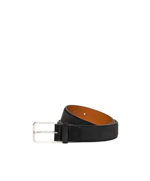 Santoni Logo Belt - Black