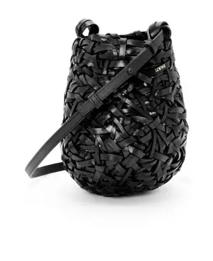 Loewe Small Nest Backet Bag In Calfskin