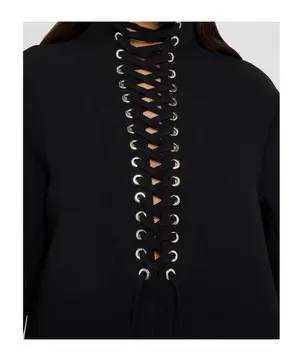 Khaite Lee Lace-up Crepe Mini Dress
