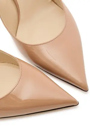 JIMMY CHOO Bing 65 Embellished Patent Leather Mules