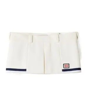 Miu Miu Bonded Cotton Piqué Miniskirt