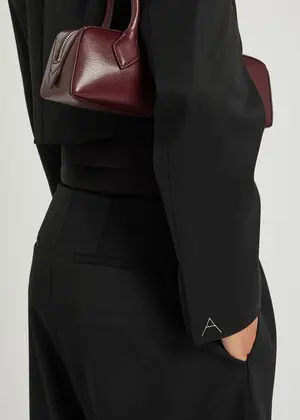 Alaïa Cropped Silk And Stretch-wool Jacket