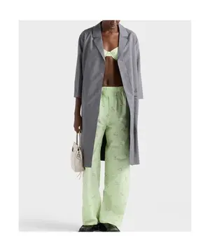 Prada Single-breasted Light Mohair Coat