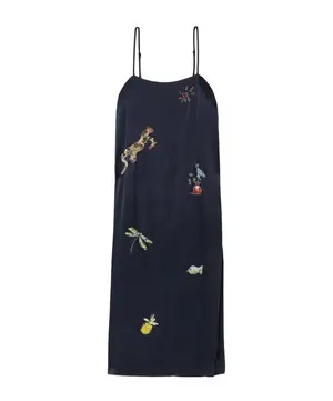 ALEMAIS Satin Midi Dress