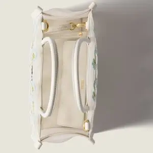 Miu Miu Embroidered Mesh Top-handle Bag